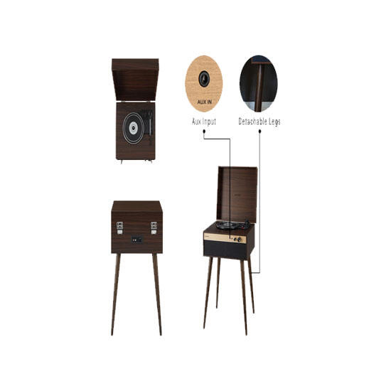 საუკეთესო ფასი │ Crosley Jasper Turntable Walnut ფირსაკრავი│Pirsakravi