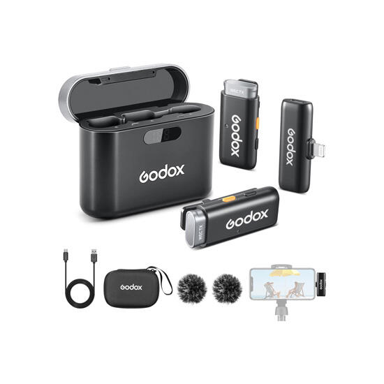 საუკეთესო ფასი │ Godox 2.4GHz Wireless Microphone System WES1 kit2 ...