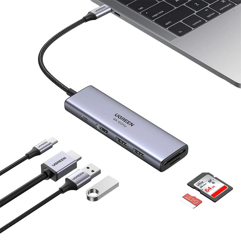 საუკეთესო ფასი │ Ugreen 6-in-1 Adapter USB-C Hub to 3xUSB 3.0 HDMI TF ...