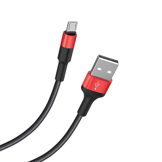 Best Price │ Hoco Xpress Charging Data Cable Micro USB X26 Black/Red ...
