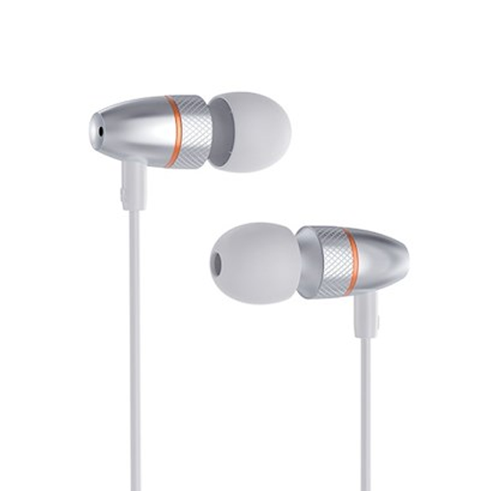 Hoco Magnificent Universal Earphones with mic M59 Silver - Best price ...