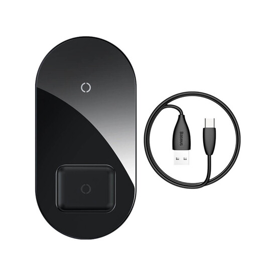 Baseus Simple 2 in 1 Wireless Charger 18W Max For Phones and Airpods ...