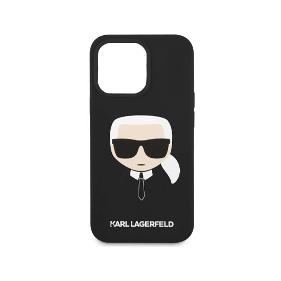 Karl Lagerfeld Liquid Silicone Case With Karl Head Logo iPhone 14 ...