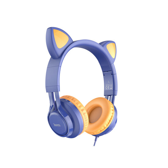 Hoco Cat Ear Headphones With mic W36 Midnight Blue - - დაბალი ფასები ...