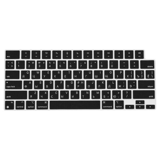 Crystal Guard RUS Keyboard Cover For Apple Macbook Air 13 M2 Chip Black ...